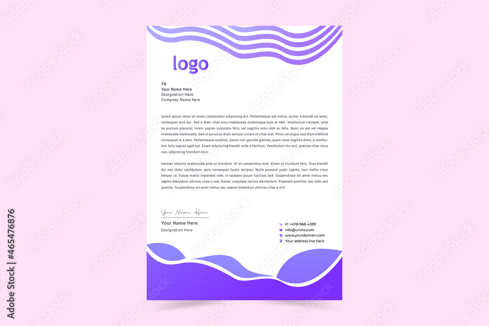 Clean Modern Letterhead Template. Simple creative Letter Head Template ...