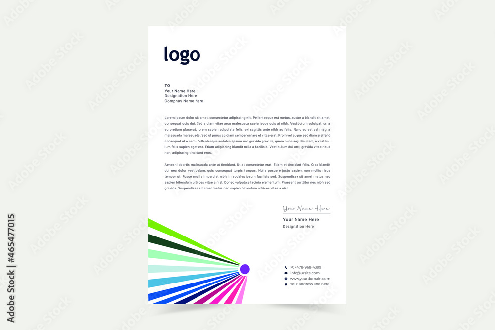 Clean Modern Letterhead Template. Simple creative Letter Head Template ...