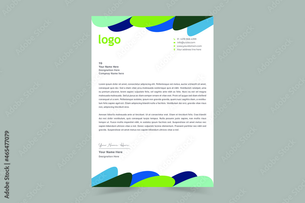Clean Modern Letterhead Template. Simple creative Letter Head Template ...