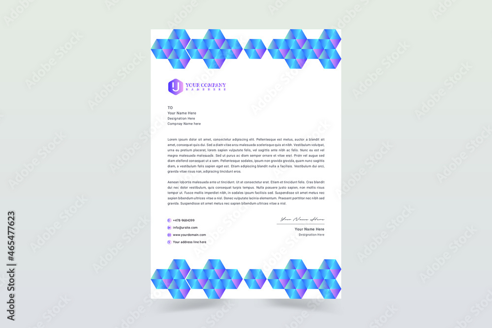 Letterhead Design Simple Minimalist And Creative. Business Style ...