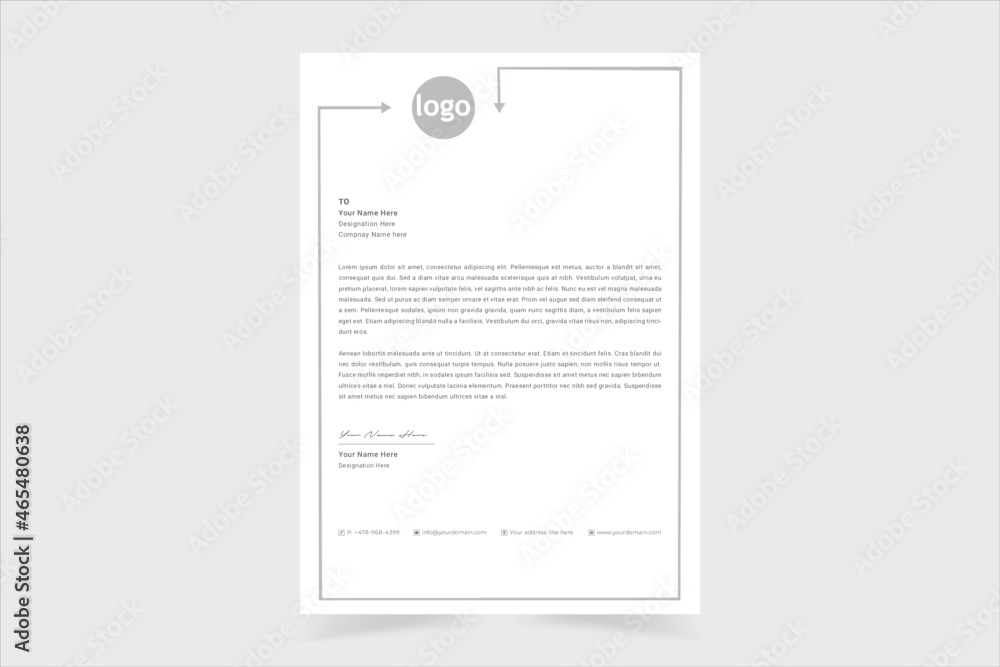 Clean Modern Letterhead Template. Simple creative Letter Head Template ...