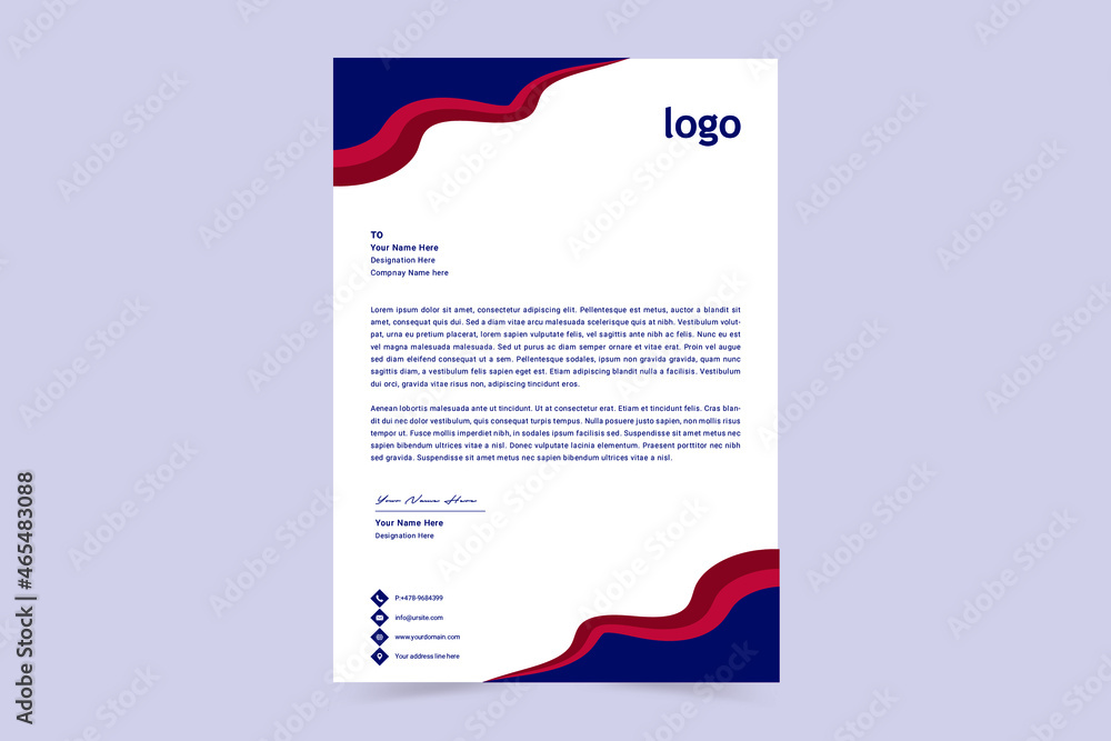 Corporate Letterhead Design. Business Style Letter Head Templates For ...