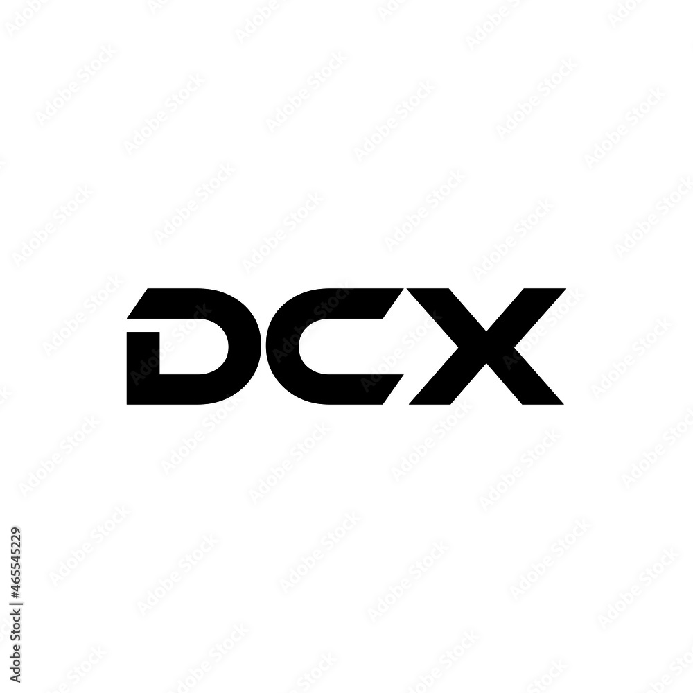DCX letter logo design with white background in illustrator, vector ...