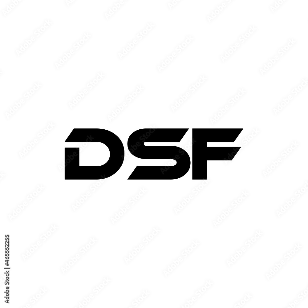 DSF letter logo design with white background in illustrator, vector ...