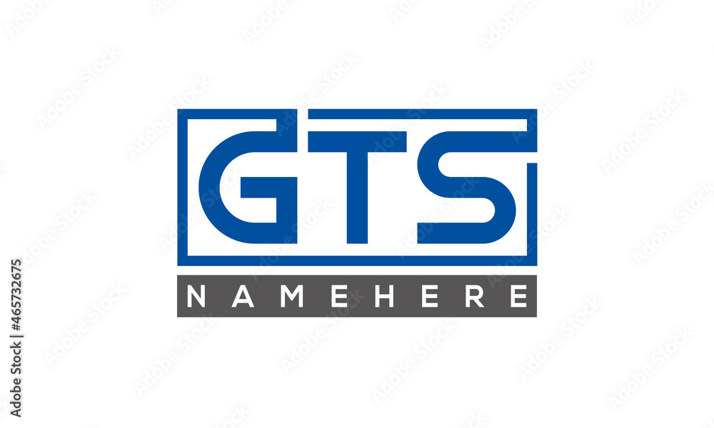 Vetor GTS Letters Logo With Rectangle Logo Vector do Stock | Adobe Stock