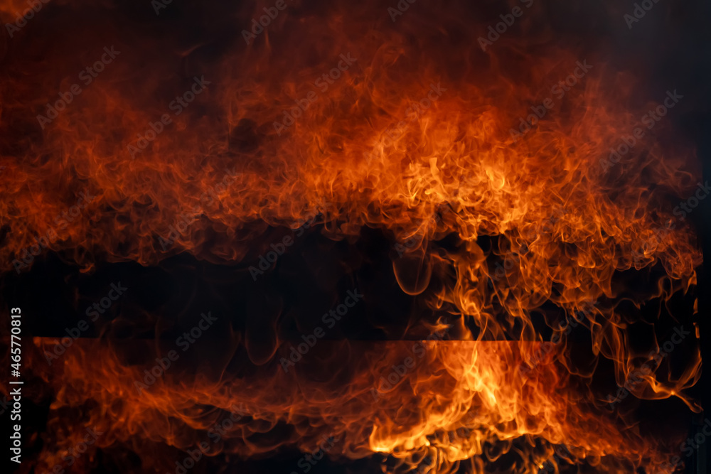 Foto de Stock Fire flames Burning red hot sparks realistic abstract ...