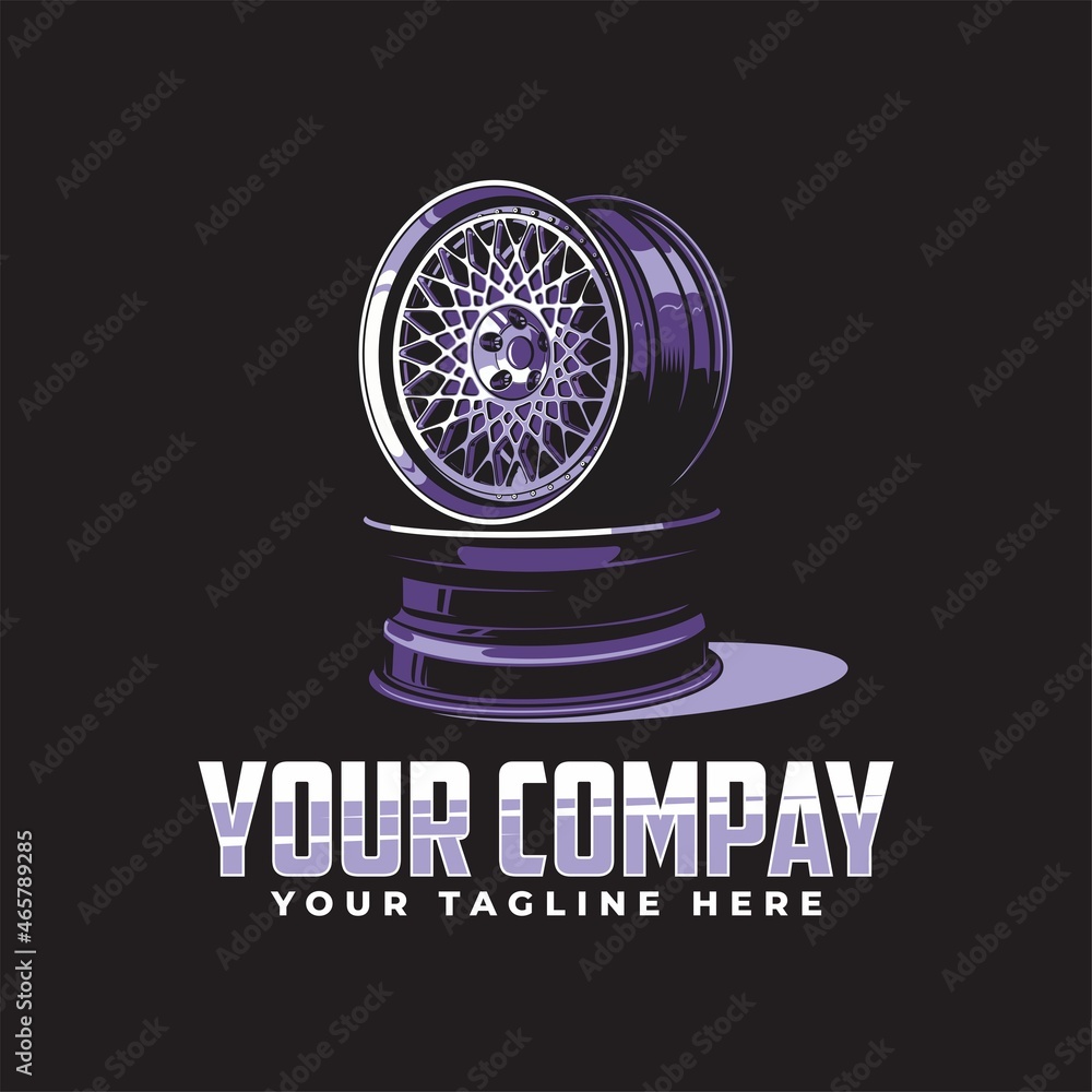 sports car rims or wheels logo Stock Vector | Adobe Stock