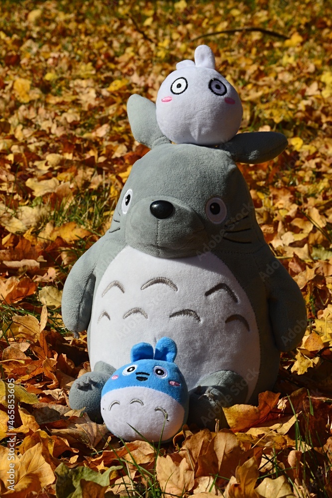 Large toy plush character of Totoro, good forest spirit from movie by ...