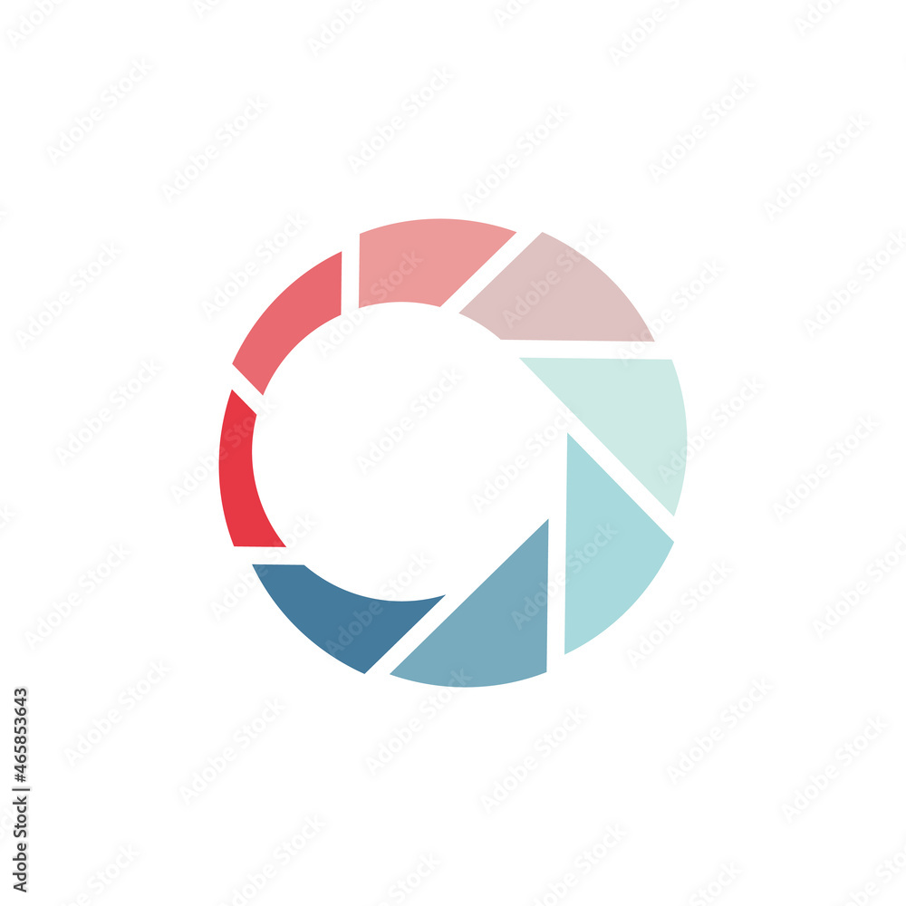 Modern shapes in Circle abstract technology logo. kaleidoscope circle logo design. Stock Vector ...