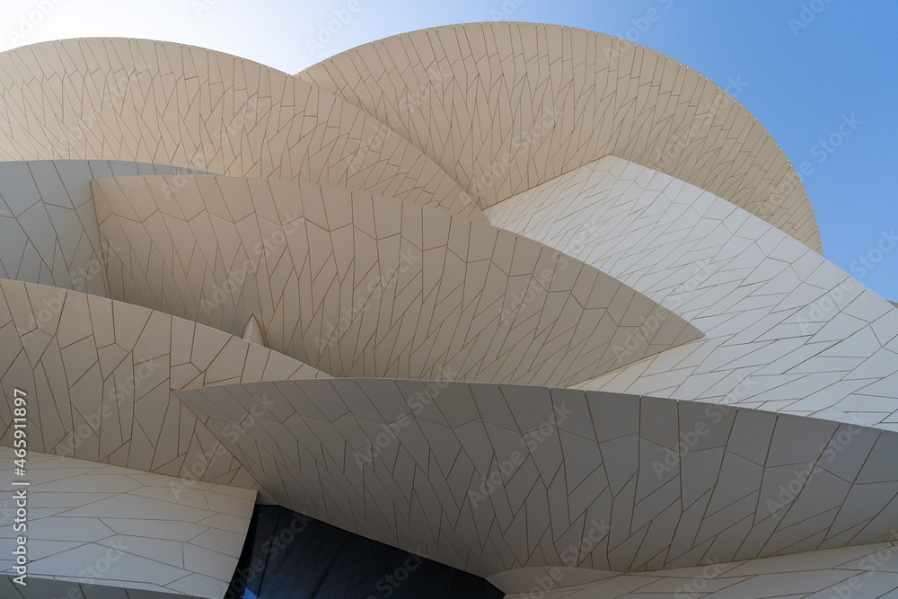 National Museum of Qatar (Desert rose) in Doha, Qatar, Middle East ...