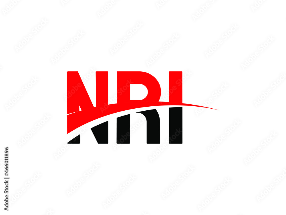 NRI Letter Initial Logo Design Vector Illustration Stock Vector | Adobe ...