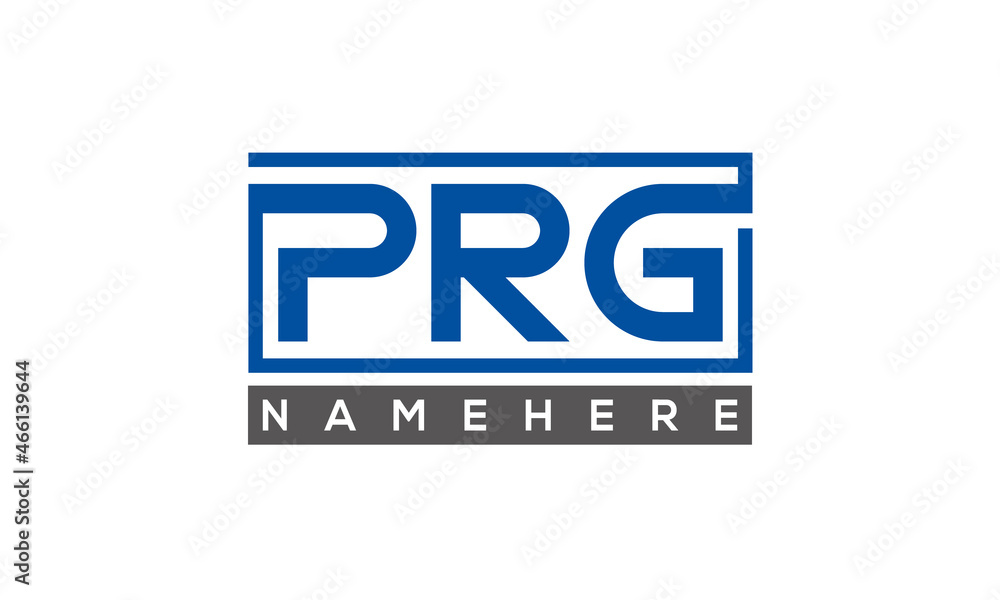 Vector de Stock PRG Letters Logo With Rectangle Logo Vector | Adobe Stock