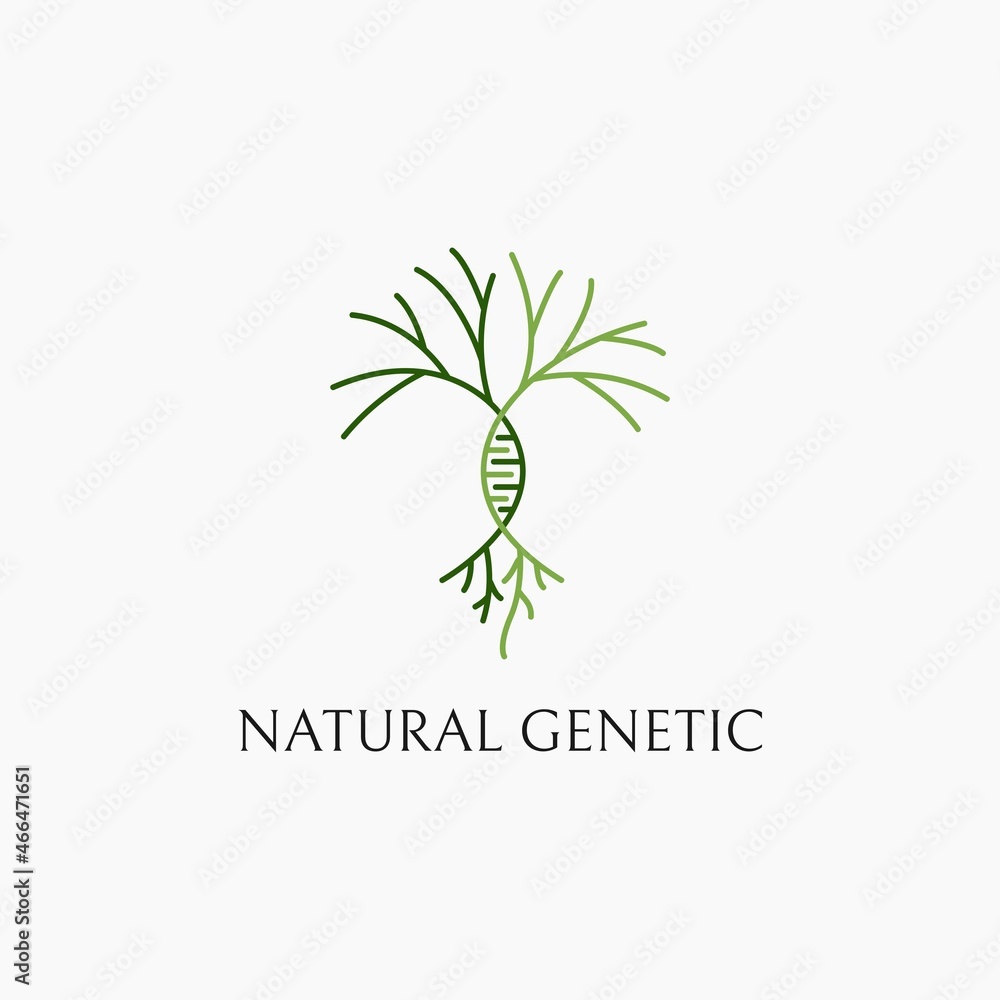 Natural Genetic logo design. Illustration vector graphic of Tree Plant ...
