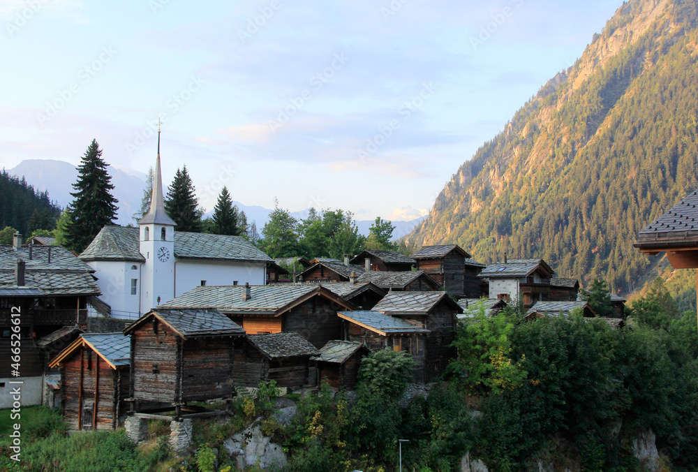 village de Blatten Stock Photo | Adobe Stock