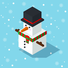 Cubic Snowman Free Stock Photo - Public Domain Pictures
