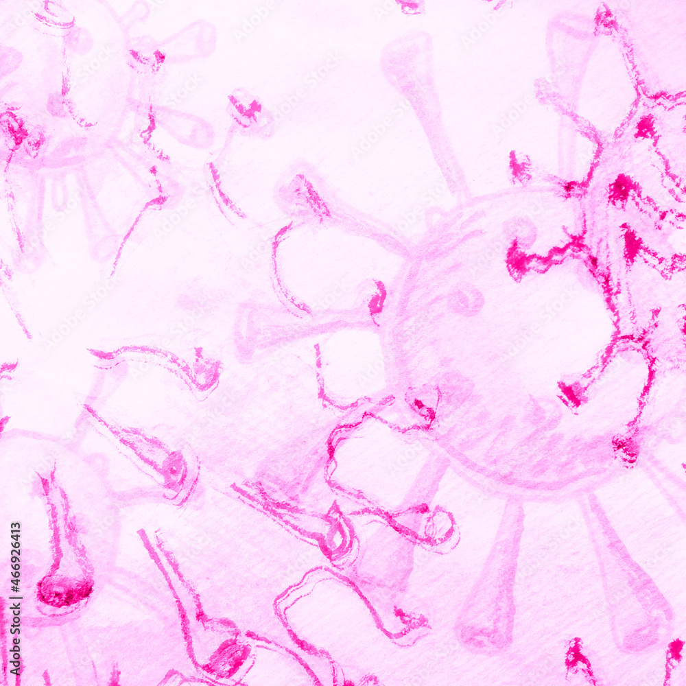 Stock-Illustration „Cells Background. Pastel Cancer Virus. Coral Cell ...