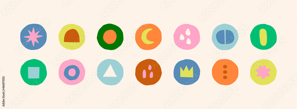 Set of Vector highlight covers. Abstract backgrounds. Various shapes ...