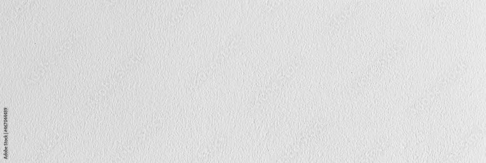 Panorama of Old cement wall outside the building, painted white, smooth ...