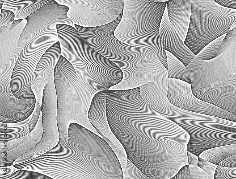 Guilloche seamless texture with moire effect. Abstract mesh background ...