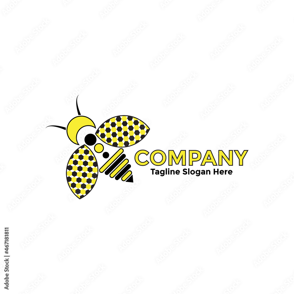 Bee logo design. Can be used for honey production logos and logo needs ...