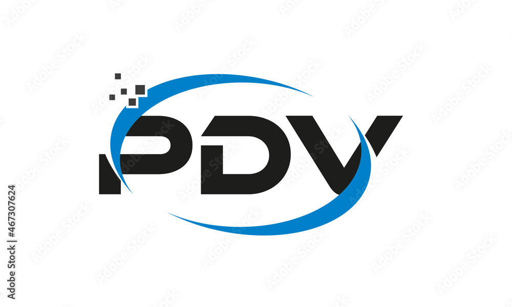 dots or points letter PDV technology logo designs concept vector ...