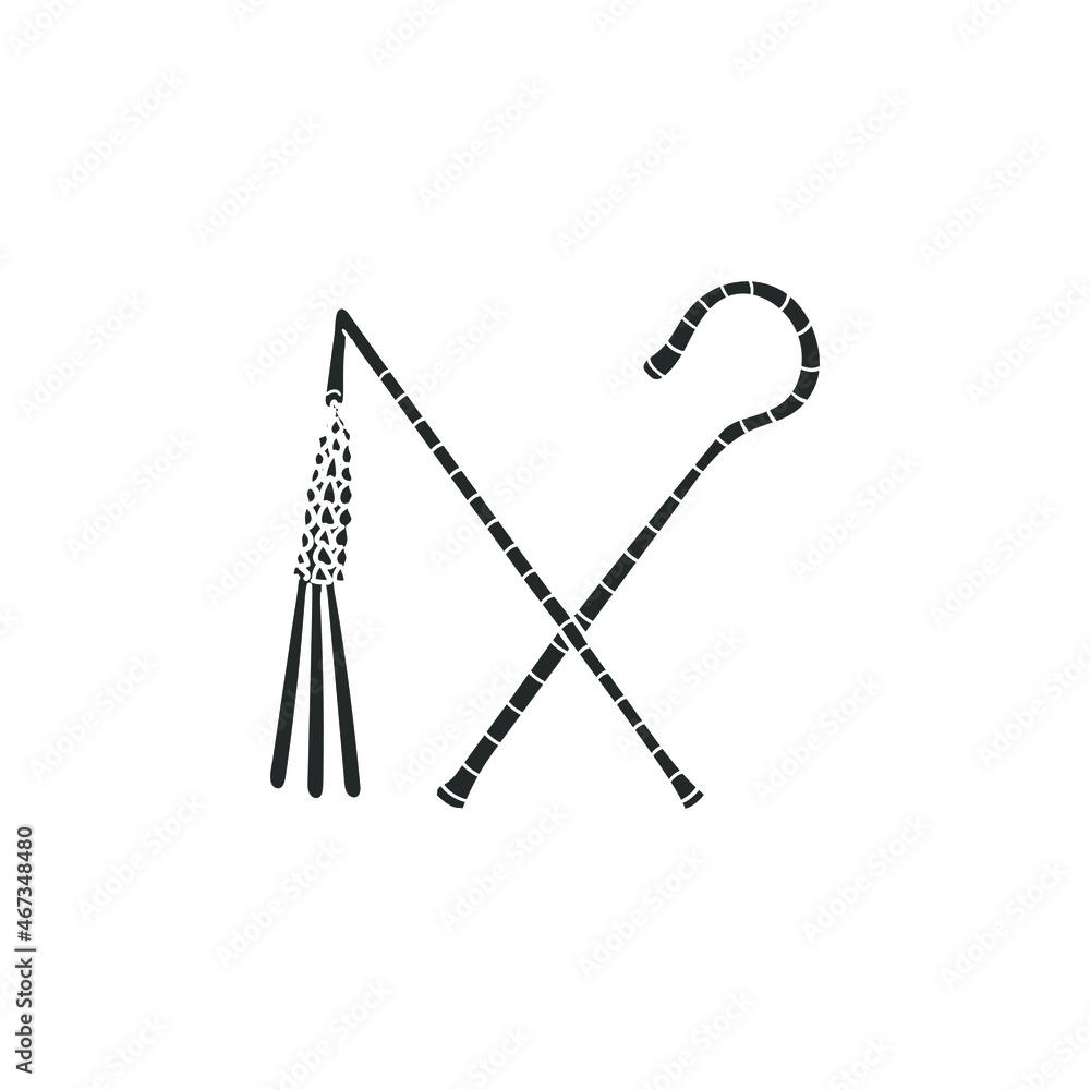 Heka Nekhakha Icon Silhouette Illustration. Egyptian Pharaoh Vector ...