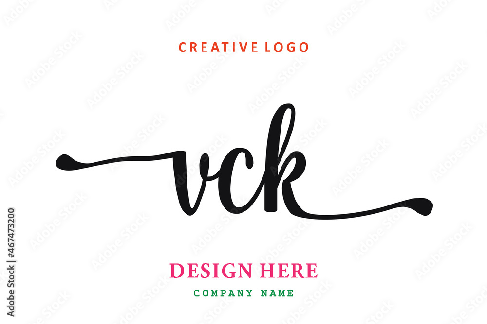 VCK lettering logo is simple, easy to understand and authoritative ...