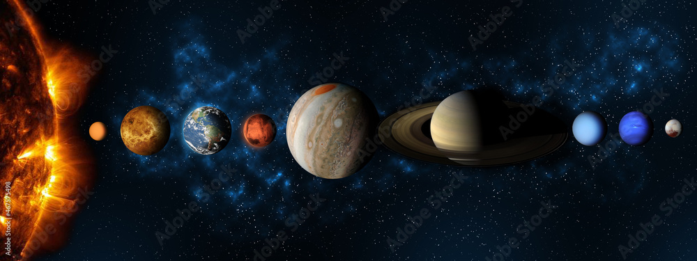 Solar System Planet Comet Sun And Star Sun Mercury Venus Planet