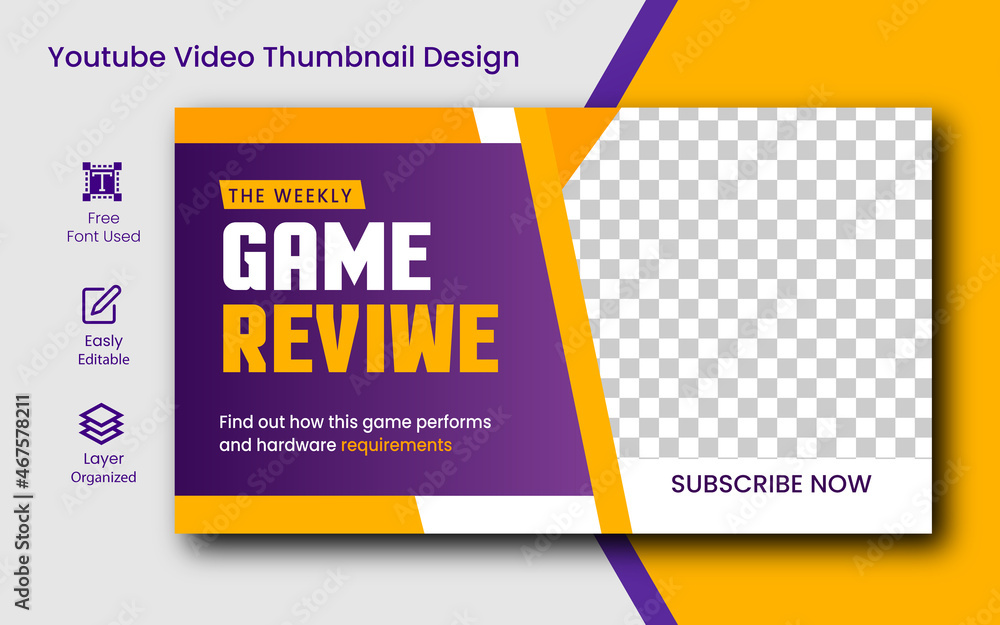Game review best YouTube thumbnail design and web banner template ...