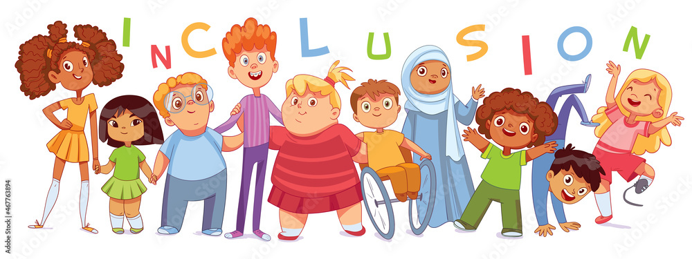 Image vectorielle Stock Concept diversity and inclusion. Group of multi ...