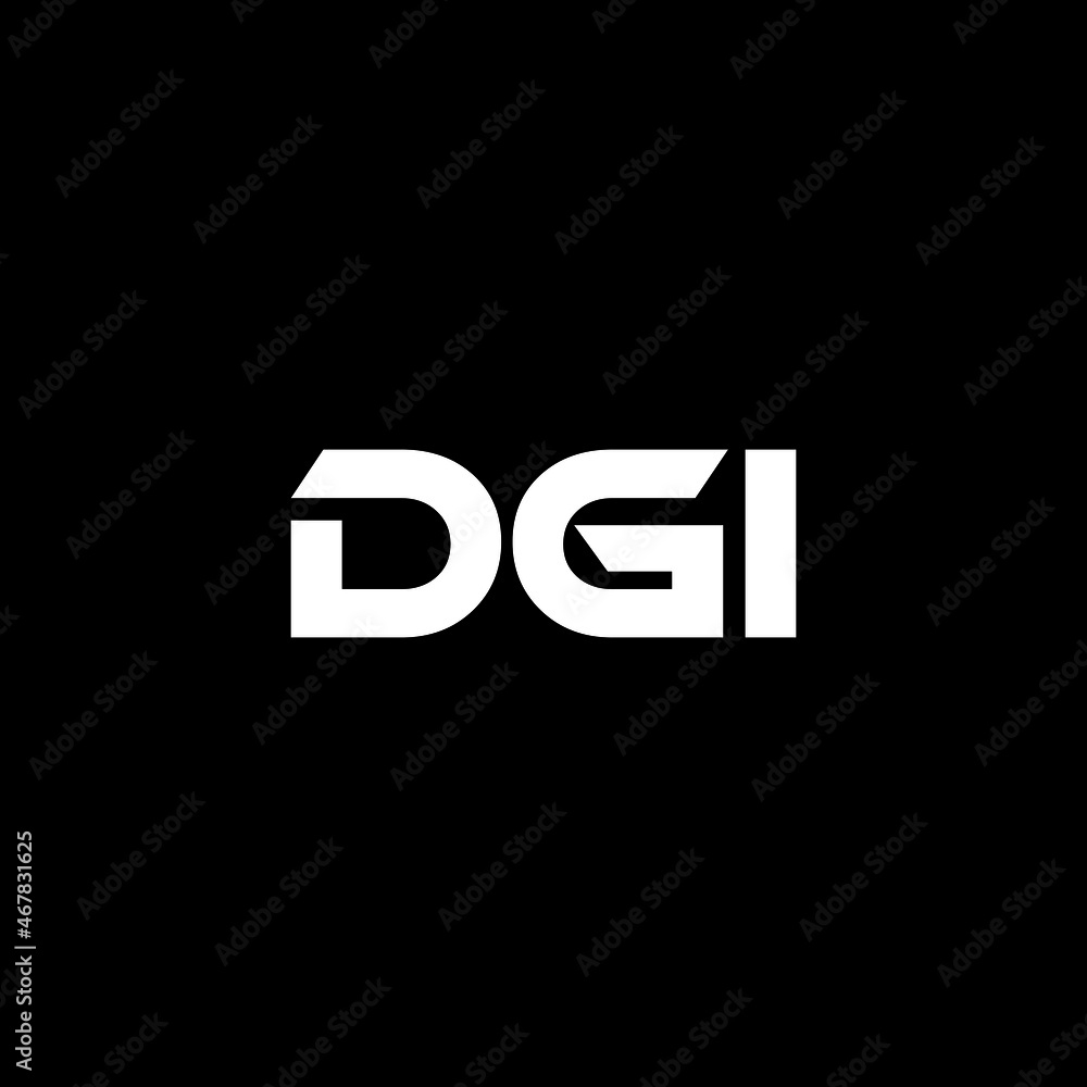 DGI letter logo design with black background in illustrator, vector ...