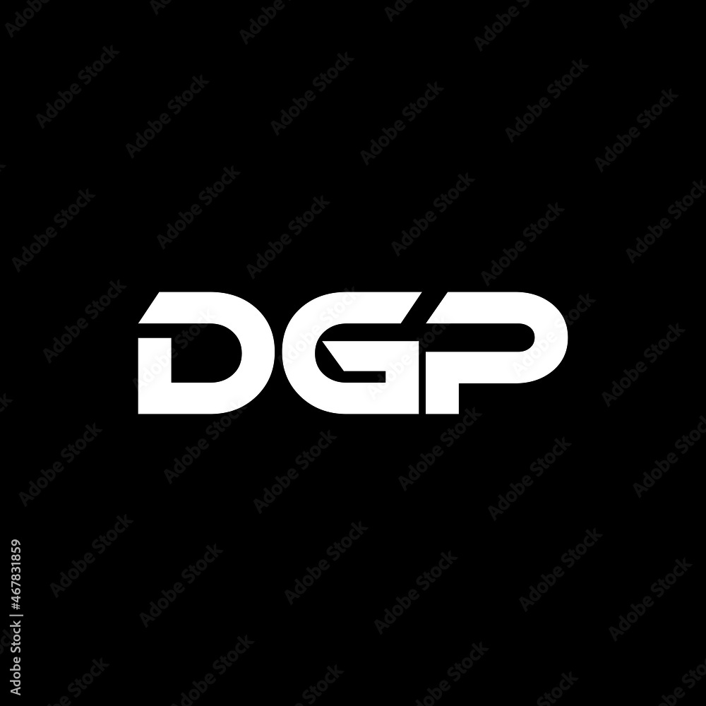 DGP letter logo design with black background in illustrator, vector ...