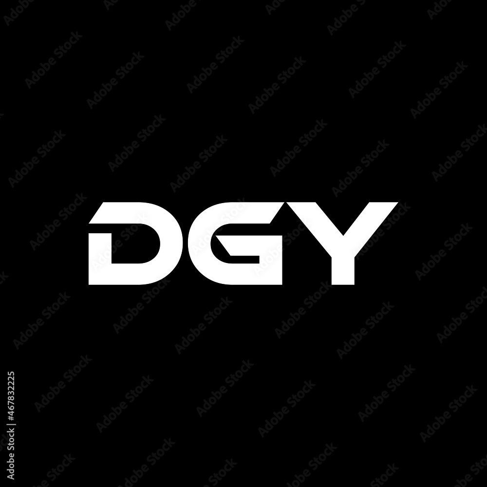 DGY letter logo design with black background in illustrator, vector ...