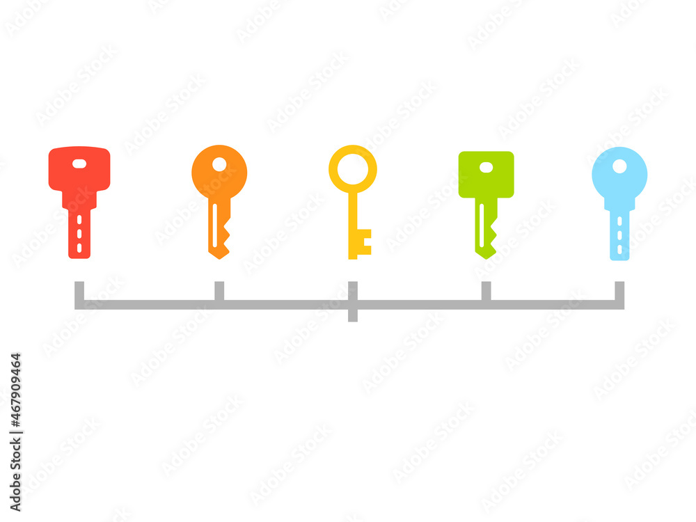 5 key points icon. Clipart image isolated on white background Stock ...