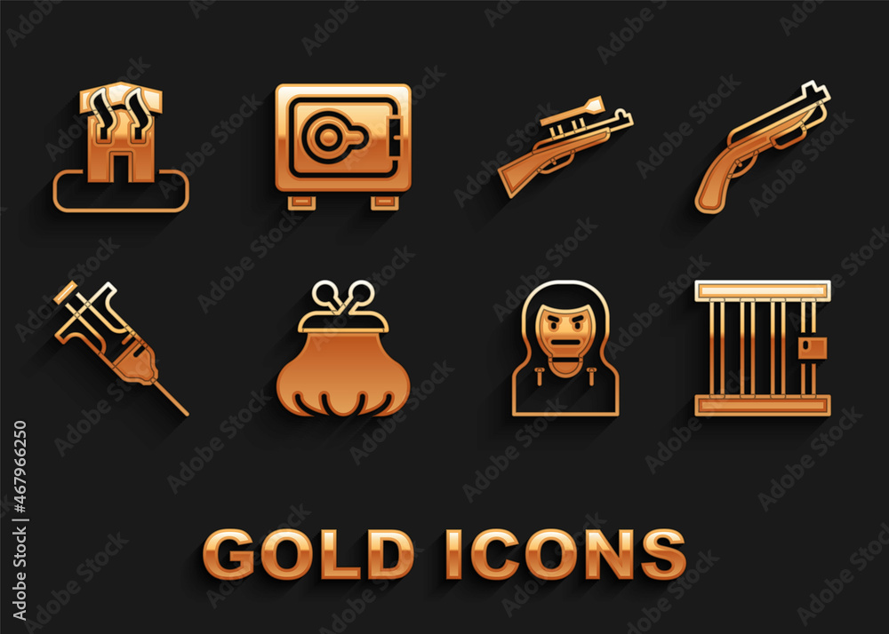 Set Wallet, Police shotgun, Prison window, Thief mask, Syringe, Sniper ...