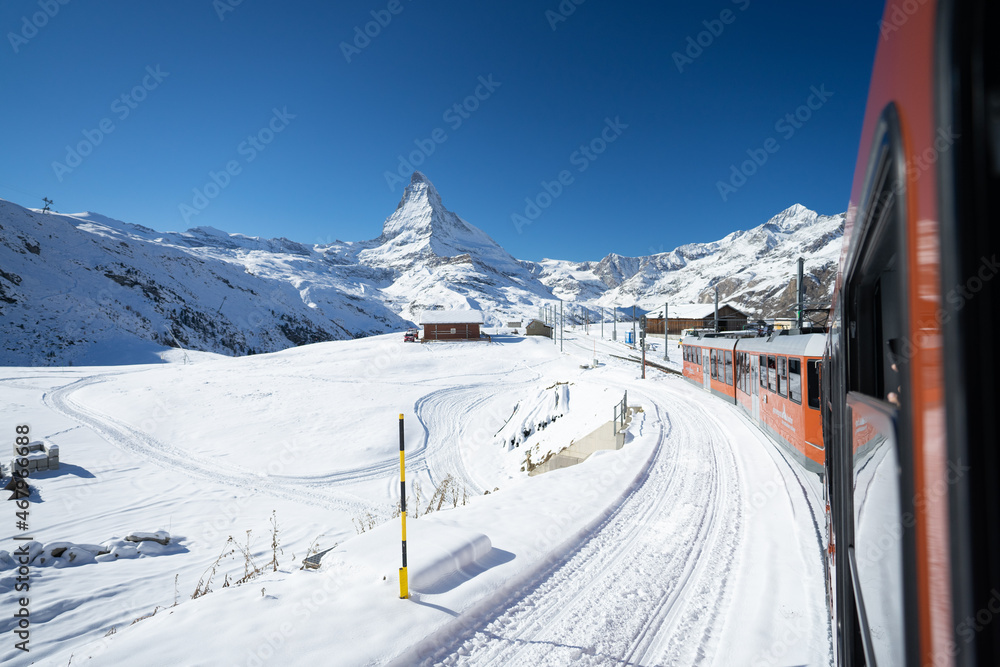 Photo Stock Matterhorn, Zermatt, Skiing, Winter Hiking, magical ...