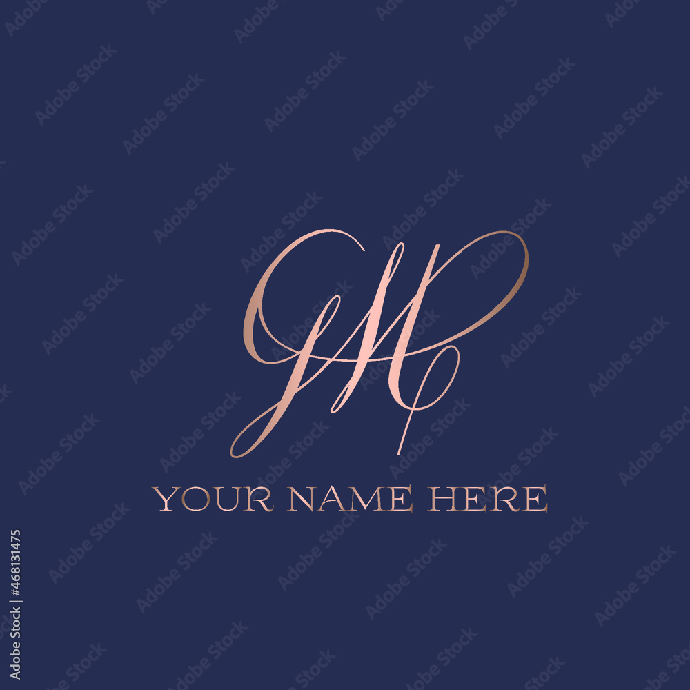 GM monogram logo.Calligraphic signature icon.Letter g and letter m ...