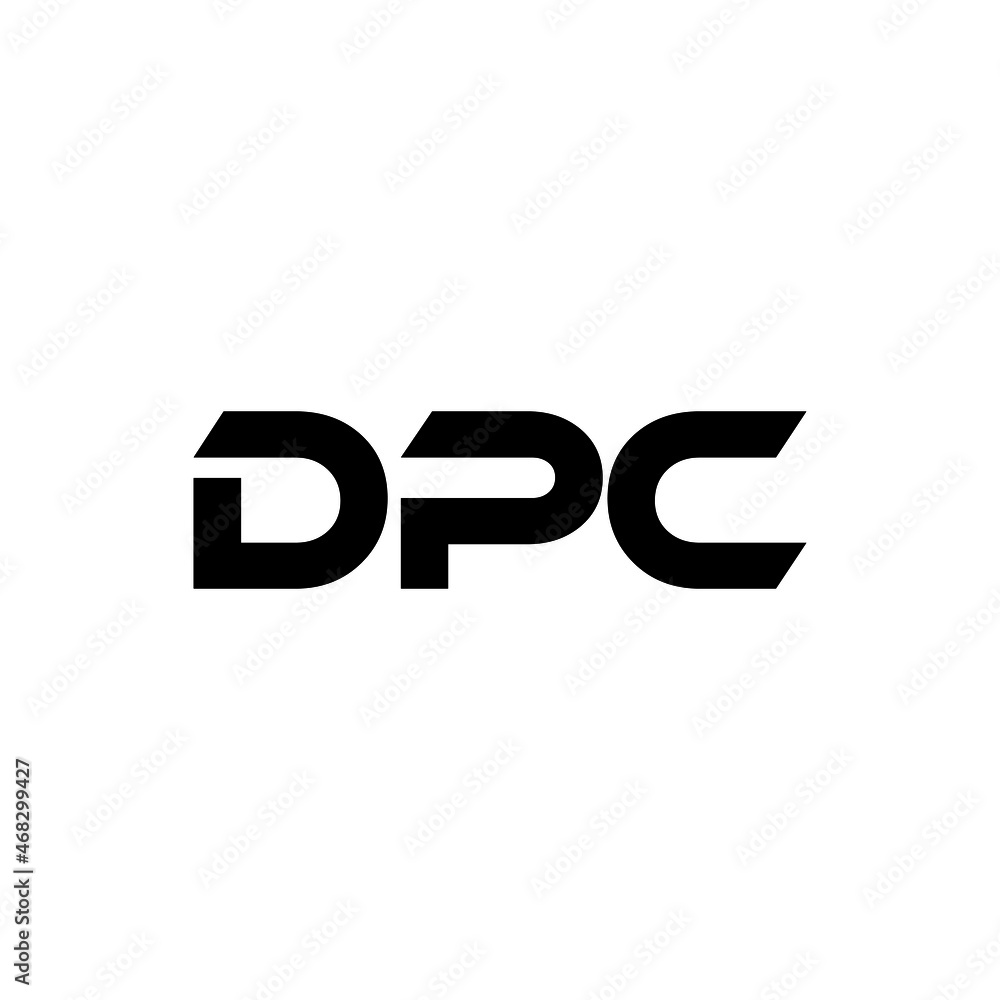 DPC letter logo design with white background in illustrator, vector ...