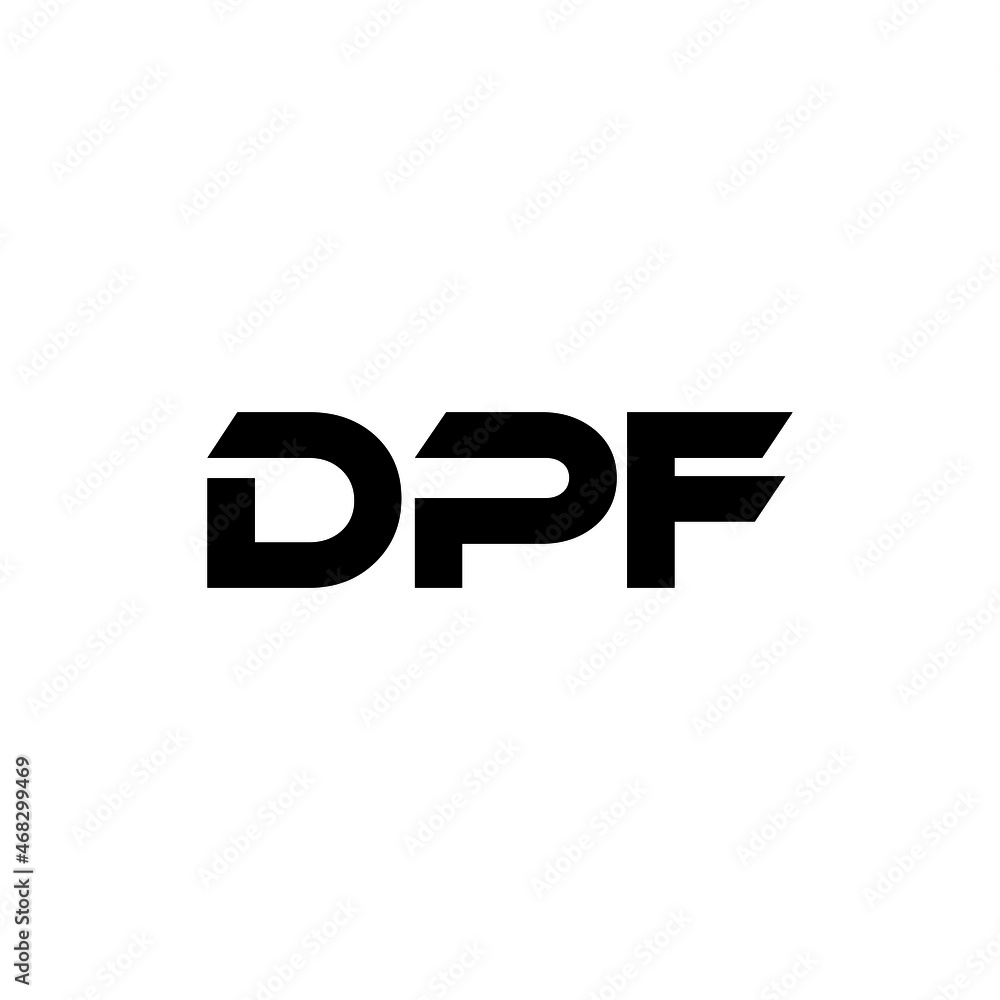 DPF letter logo design with white background in illustrator, vector ...