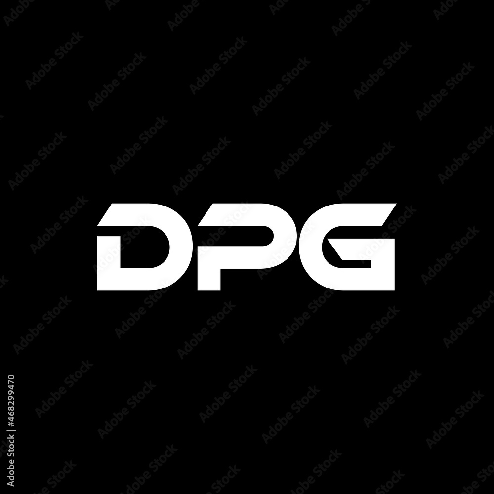 DPG letter logo design with black background in illustrator, vector ...