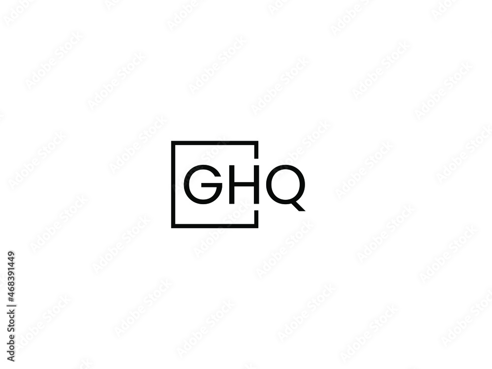 GHQ Letter Initial Logo Design Vector Illustration Stock Vector | Adobe ...