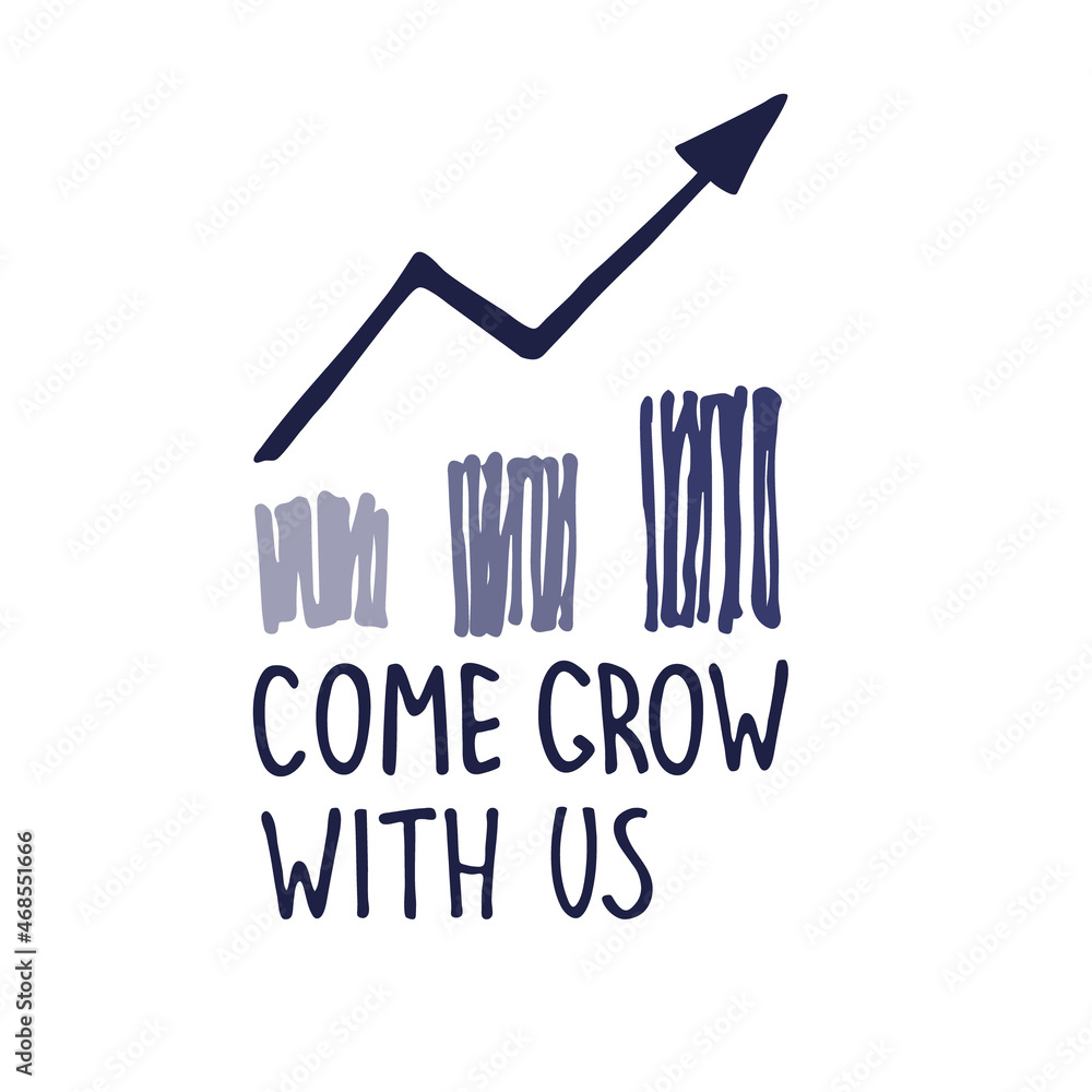Come grow with us. Banner for a recruitment ad. Logo for human ...