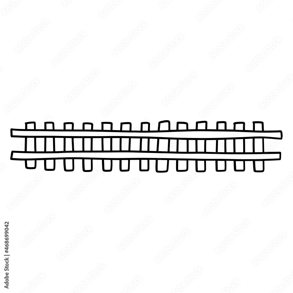 Railroad Tracks Drawing Horizontal