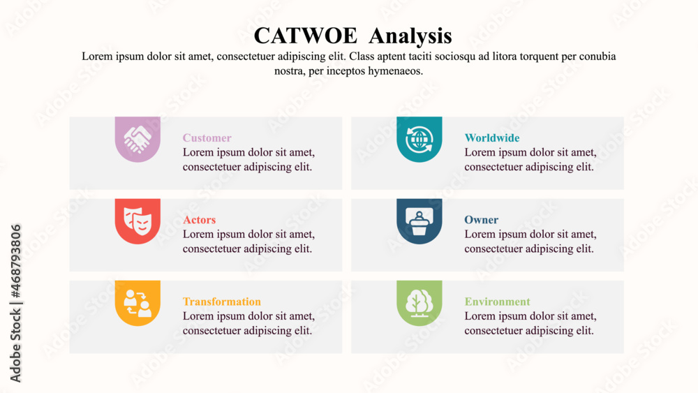 Infographic presentation template of CATWOE problem-solving model ...