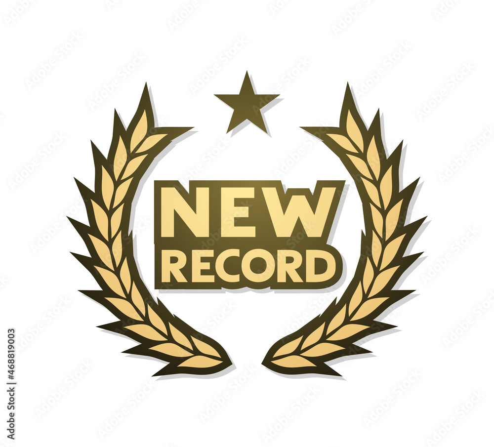 New record symbol Stock Vector | Adobe Stock