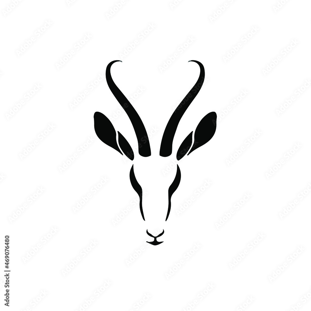 Impala Symbol Logo. Tattoo Design. Stencil Vector Illustration Stock ...