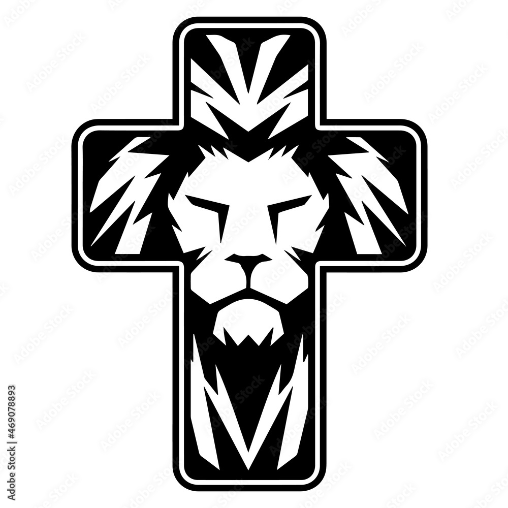 jesus lion logo lettering calligraphy,inspirational quotes,illustration ...