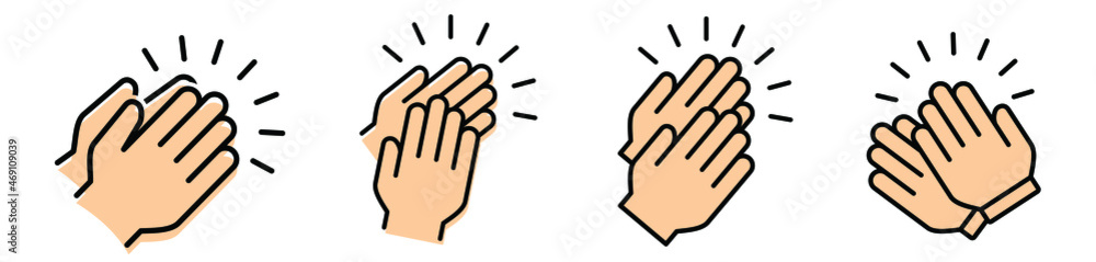 Applause icon. Clap hand pictogram. Clapping hands. Vector appreciation ...