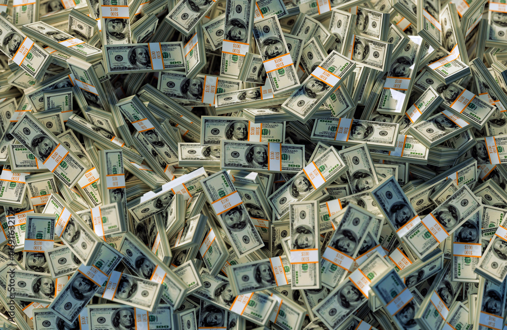 Lots of money in a pile Stock Illustration | Adobe Stock