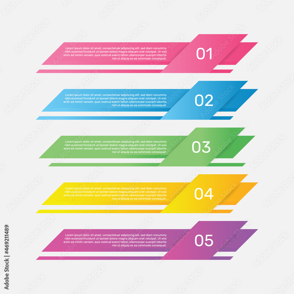 Gradient colorful infographic steps. - Vector. Stock Vector | Adobe Stock